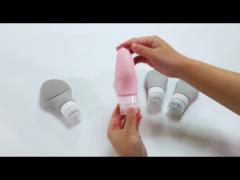 Leak Proof Portable Face Wash Container Tube Facial Cleansing Brush Silicone Travel Bottle Kit Set