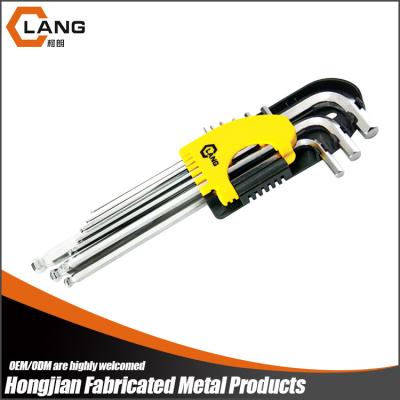 China 9pcs mirror finish extra long type ball point hex key set for sale