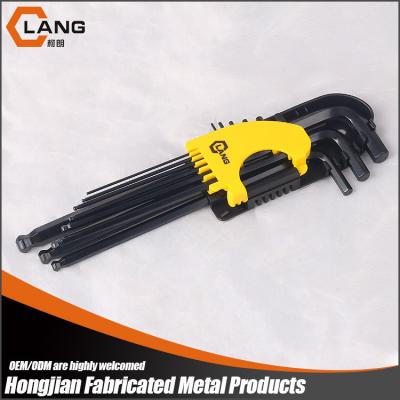 China 9Pcs Extra long Black Oxide Ball End Allen Key Set for sale