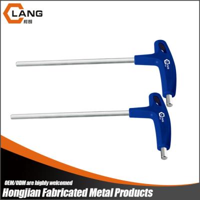 China custom chrome plated S2 material T handle hex key wrench for sale