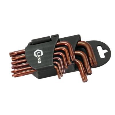 China 9pcs High quality S2 brown oxide torx key set for sale