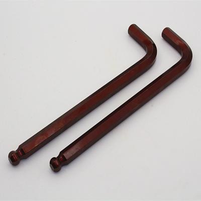 China 8mm custom cooper plated ball point allen wrench for sale