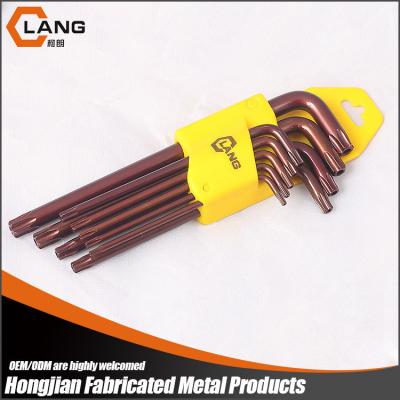 China 9Pcs Professional  Long Type Star L key wrench Set for sale