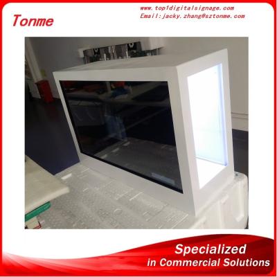 China pantalla inchtransparent de la publicidad 65 con la pantalla táctil, exhibición de la publicidad del lcd en venta