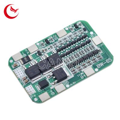 China 6S 15A 24V PCB BMS Protection Board For 18650 Li Ion Cell pc board assembly for sale