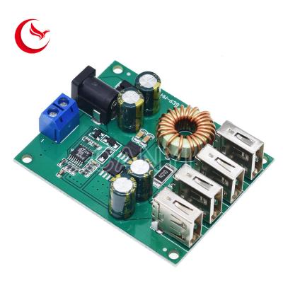 China DC DC 7V-60V To 5V 5A 4 Four USB Output Buck Converter Pcb Board Step Down Power Supply Module for sale