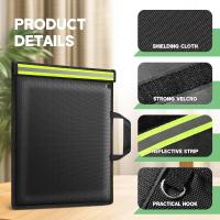 China EMF RFID Shielding Fireproof Large Luminous Faraday Bag 43x38cm 75dB Attenuation for sale