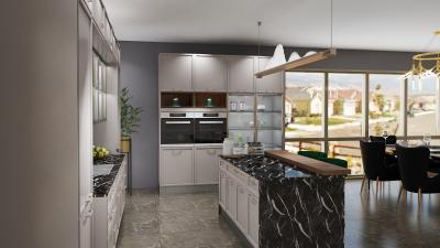 China Custom 304 Stainless Steel Kitchen Cabinets with Fingerprint Free Brushing for sale