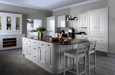 China Custom Kitchen Island Cabinet Roman Series 304 Stainless Steel Scratch Resistant for sale