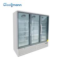China 360L Vertical Showcase Freezer , Double Insulating Upright Display Freezer for sale