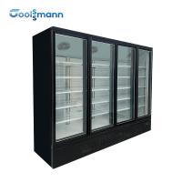 China 360L Vertical Showcase Freezer , Double Insulating Upright Display Freezer for sale