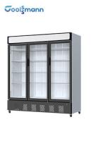 China Automatic Defrosting Glass Drinks Fridge for sale