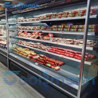 China Vegetable Display Case Refrigerator , 4 Layers 1.98m Height LED Open Front Chiller for sale