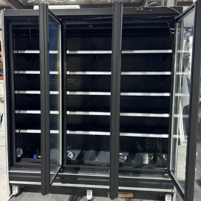 China Supermarket Commercial Upright Glass Door Upright Chiller Showcase Refrigerator Multi Decks Remote for sale