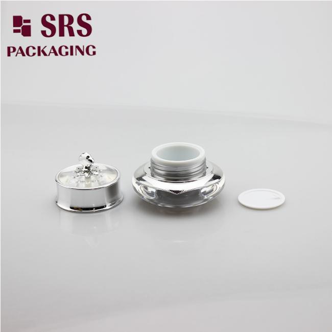 crown shape acrylic double wall skin care mask container unique cream cosmetic jar.jpg