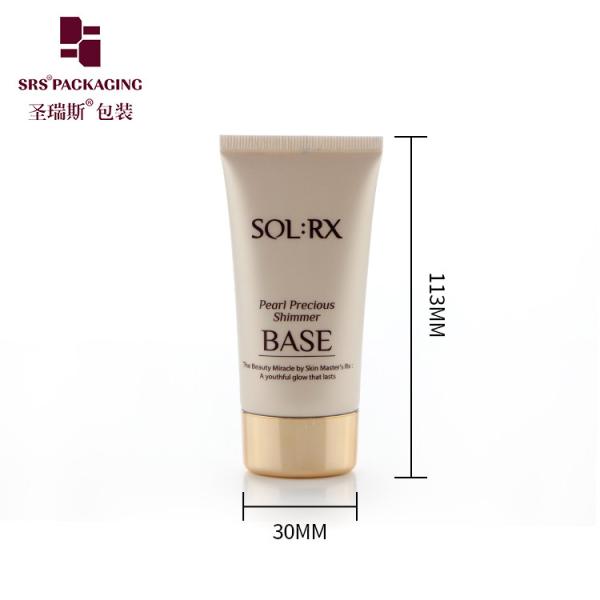 30ML 50ML Empty PE Plastic Cosmetic Foundation Liquid Pump Squeeze Tubes