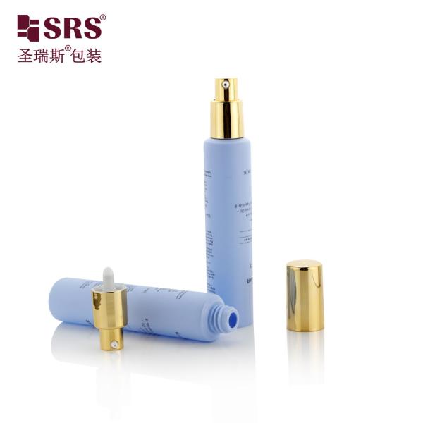 30ML 50ML Empty PE Plastic Cosmetic Foundation Liquid Pump Squeeze Tubes