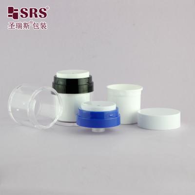 China Replaceable Empty Cosmetic Serum Gel Elegant Airless Jar Acrylic for sale