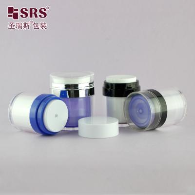 China Replaceable Empty Cosmetic Serum Gel Elegant Airless Jar Acrylic for sale