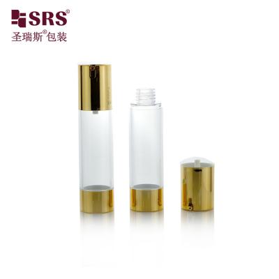 China AS Plastic Empty Skincare Facial Cream Lotion Serum Gel 50 ml Bottle Airless for sale