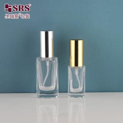 China Square Elegant Dispenser Fine Mist Luxury Hand Sanitizer Container 15ml 30 ml Glass Spray Bottle for sale