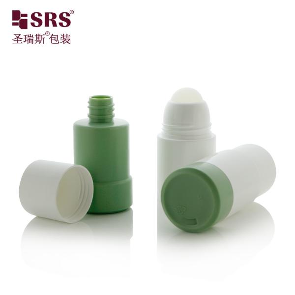 50ML 75ML Empty Cosmetic PP PCR Replaceable Refillable Gel Roller Ball Deodorant Bottle
