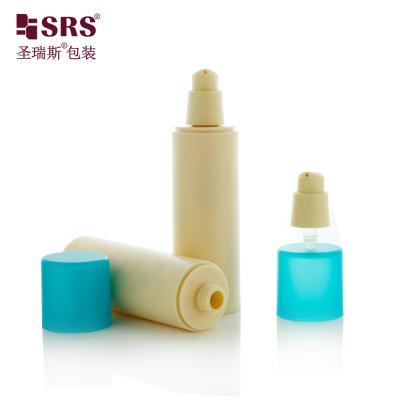 Cina Colore rotondo Personalizzazione PP Plastica PCR Bottiglia riciclata di lusso senza aria 100ml in vendita