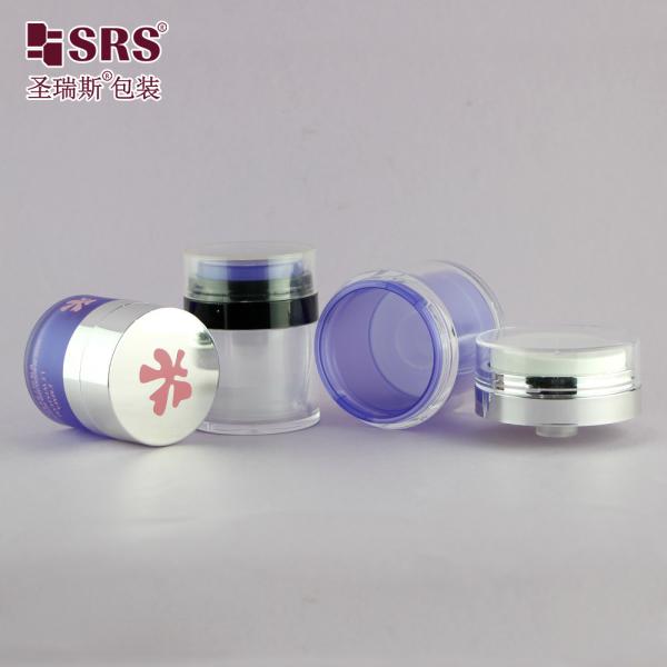 15ml 30ml 50ml Plastic Replaceable Container Custom Color Hand Cream Serum Gel Acrylic Airless Jar