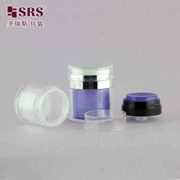 15ml 30ml 50ml Plastic Replaceable Container Custom Color Hand Cream Serum Gel Acrylic Airless Jar