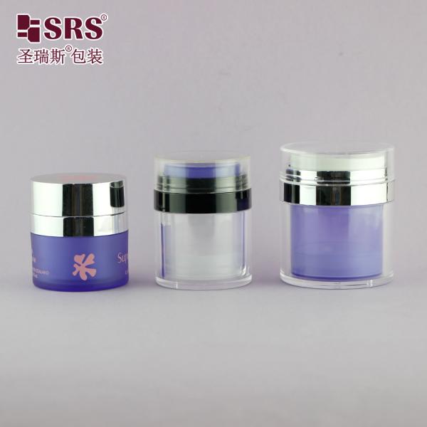 15ml 30ml 50ml Plastic Replaceable Container Custom Color Hand Cream Serum Gel Acrylic Airless Jar