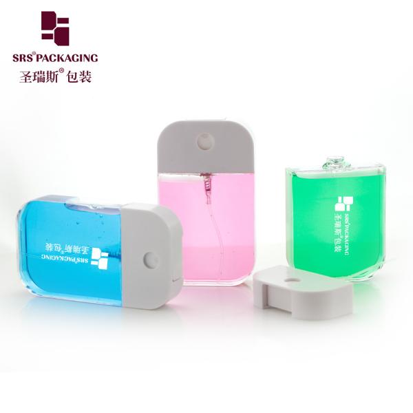 Wholesale Pocket Size Transparent PETG Plastic Perfume Packaging Square Phone Mist Spray Bottle 50ml