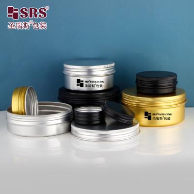 Cina 50g 100g 200g 250g Crema per la cura della pelle vuota Maschera per capelli Barattolo cosmetico in argento in vendita