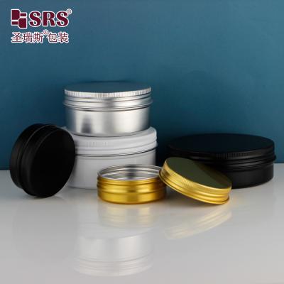 Cina 50g 100g 200g 250g Crema per la cura della pelle vuota Maschera per capelli Barattolo cosmetico in argento in vendita