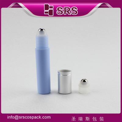 Cina SRS bottiglia di palla di plastica riciclato vuota da 10 ml per siero per gli occhi con tappo a vite in alluminio in vendita
