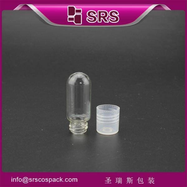 SRS poluar empty 3ml Glass essential oil packaging, sample Roll On Bottle with plastic cap