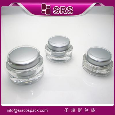 China J040 Jarrón cosmético de forma redonda de 15 ml 30 ml 50 ml para crema para la piel en venta