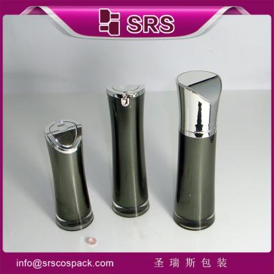 Cina SRS Cina Fornitore di lusso vuoto nero prodotti per la cura della pelle contenitore lozione acrilica bottiglia in vendita
