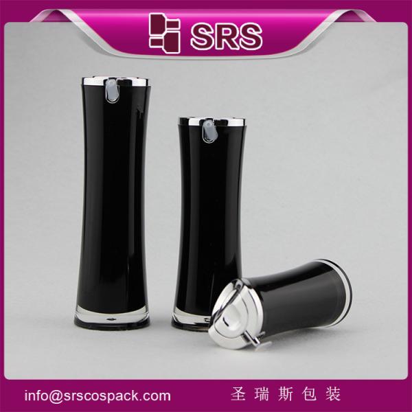 Chinese cosmetic psckaging manufacturer special shape black skincare bottles