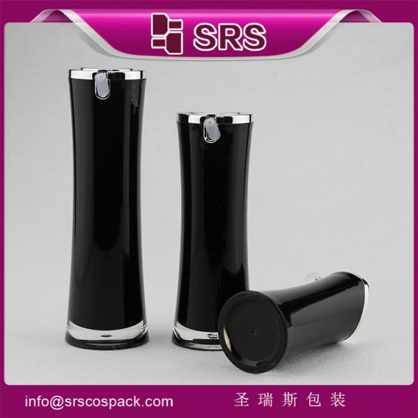 Chinese cosmetic psckaging manufacturer special shape black skincare bottles