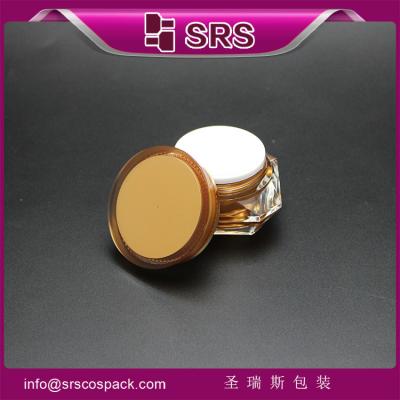 China diamond shape cosmetic jar manufacturer,J060 acrylic 30g cream jar for sale