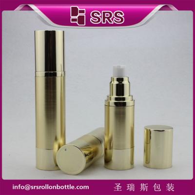 China China fábrica de fabricação A022 15ml 30ml 50ml garrafa de bomba de ouro sem ar à venda