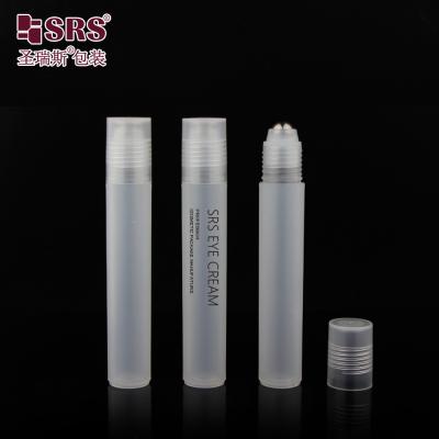 China Ronde, heldere, matte, glanzende PP PCR Plastic Roller Steel Ball Massage Roll On Bottle 15 ml Te koop