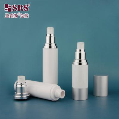 中国 15ml 30ml 50ml 美容クリーム 高級 再充填可能 血清 丸型 空っぽ 空気のないポンプ ボトル 販売のため