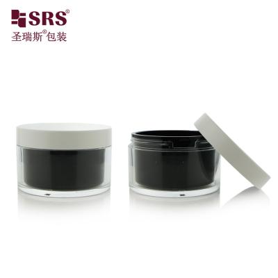 Cina Crema per il viso di plastica vuota Corpo burro di ceramica colorato Cosmetici sostitutivi Vaso di lusso 50g in vendita