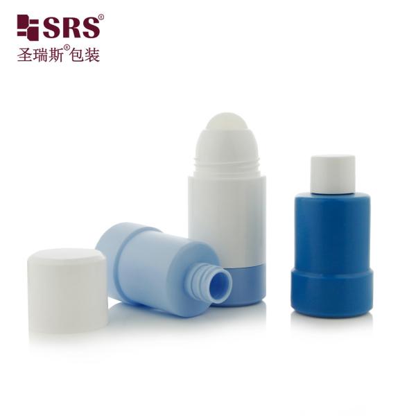 PP PCR Recycled Material Replaceable Style Roller Deodorant Gel Roll On Plastic Bottle 50ml