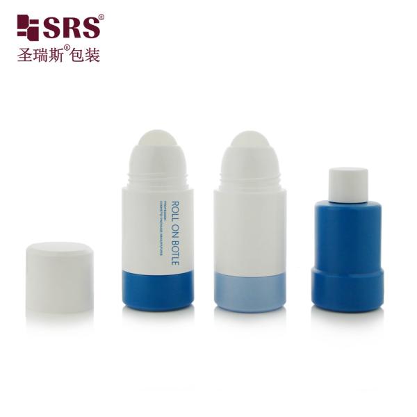 PP PCR Recycled Material Replaceable Style Roller Deodorant Gel Roll On Plastic Bottle 50ml
