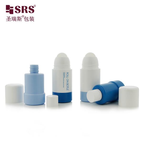 PP PCR Recycled Material Replaceable Style Roller Deodorant Gel Roll On Plastic Bottle 50ml