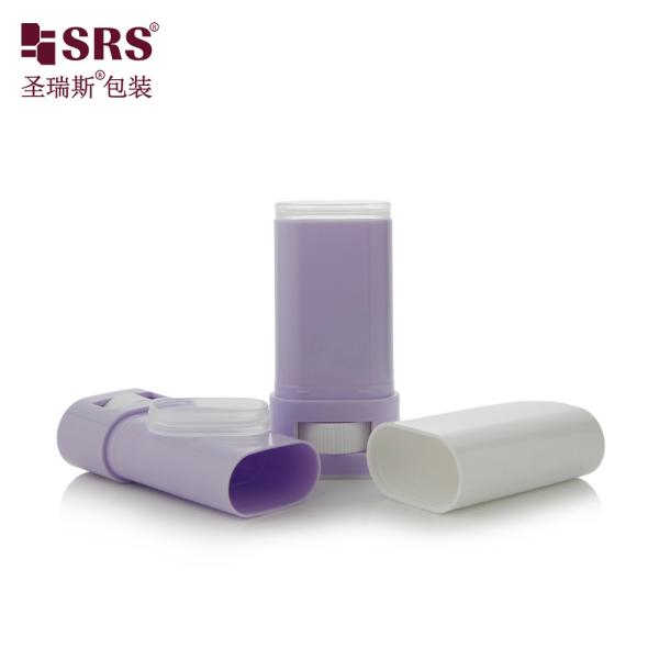 20g Empty Oval Shape PP Plastic Anti-Itch Balm Custom Color Empty Deodorant Container Stick