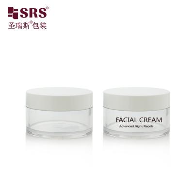 China 15g 30g 50g 70g 80g 100g Round Shape Custom Color Facial Cream Jars PET Jar With Plastic Lid for sale