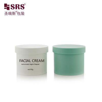 Cina 100g Single Wall Plastic PP Cosmetic Packaging Container Iniezione Bottoni di crema per il corpo a colori personalizzati in vendita